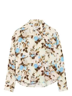 AMI Floral-Print Shirt