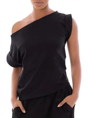 DAI MODA One-shoulder Top - Black