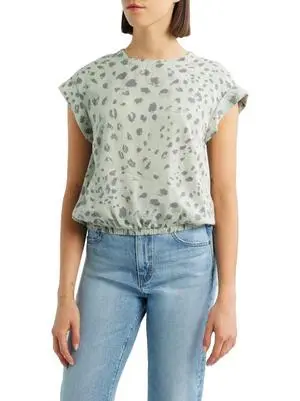 CLOTH & STONE Button Back Short Sleeve Top