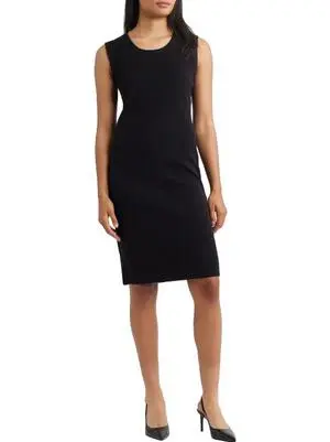 Misook Sleeveless Knit Sheath Dress - Black