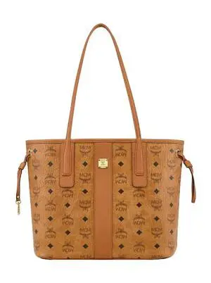 Mcm Small Reversible Liz Shopper - Cognac