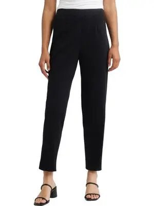 Misook Nancy Straight Leg Knit Trousers - Black