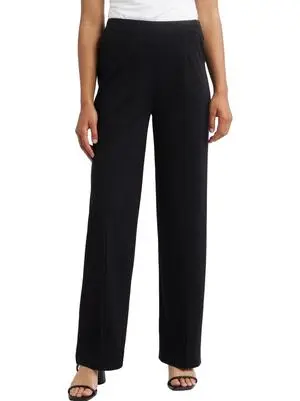 Misook Nancy Wide Leg Knit Pants - Black