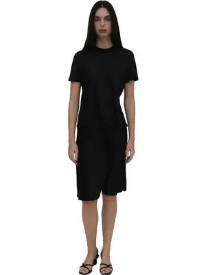 Rosetta Getty Bias Knee Length Skirt - Black