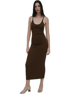 Rosetta Getty Tube Ribbed Maxi Skirt - Neutral