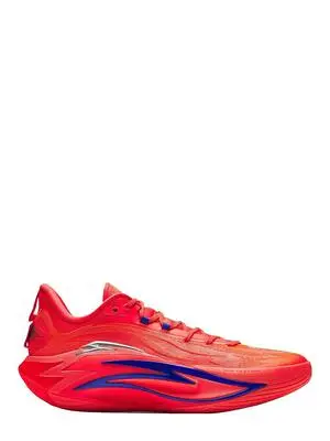 ANTA Shock Wave Lava Athletic Sneakers - Red/blue/silver