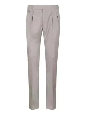 Tagliatore Wool Tapered Trousers - Grey