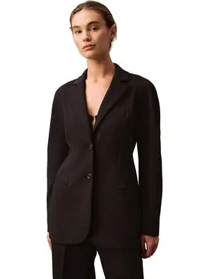 Calvin Klein Classic Fitted Blazer - Black Beauty