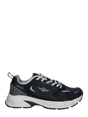 AERONAUTICA MILITARE Mesh-paneled Running Sneakers - Blue