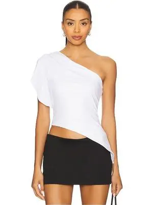 Superdown Marlene Asymmetrical Top - White