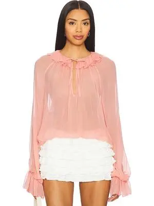 LOVERS AND FRIENDS Evelyn Sheer Top - Rose Pink