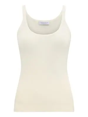 Gabriela Hearst Cinxia Cashmere-Silk Tank Top Ivory