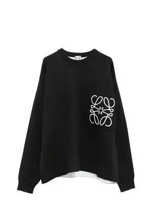 Loewe Embroidered Logo Sweatshirt - Black