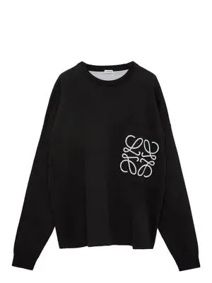 Loewe Embroidered Logo Sweatshirt - Black