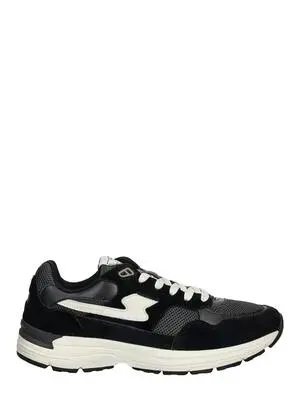 S.W.C STEPNEY WORKERS CLUB Mesh-panelled Running Sneakers - Black