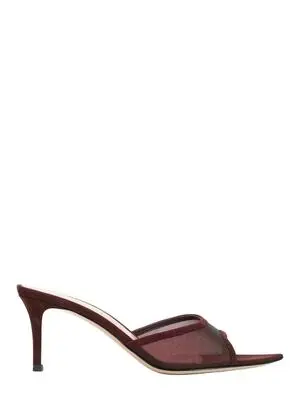 GIANVITO ROSSI 70mm Leather Heeled Mules - Red