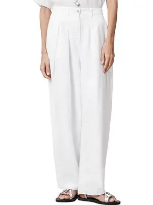ALLSAINTS Becca Linen Trousers - Antique White