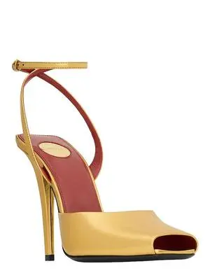 Saint Laurent La Scandale Sandals - Sun Gold