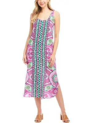 Karen Kane Side Slit Tank Dress - Print