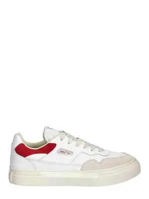 S.W.C STEPNEY WORKERS CLUB Color-block Low-top Sneakers - White