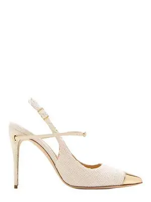 Jennifer Chamandi 105mm Edoardo Pumps - Neutrals
