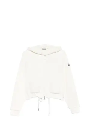 Moncler Knitted-pocket Hoodie - White
