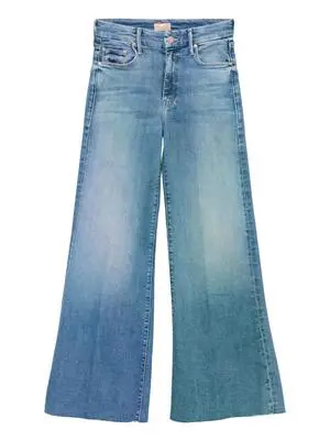 MOTHER Cotton-blend Wide Leg Jeans - Blue