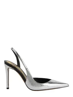 Alexandre Vauthier Snakeskin-effect Leather Pumps - Silver