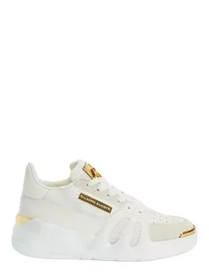GIUSEPPE ZANOTTI Talon Logo-plaque Leather Sneakers - White