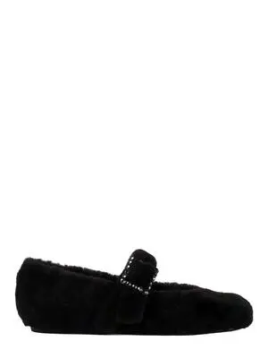 LE SILLA Danielle Embellished Ballet Flats - Black