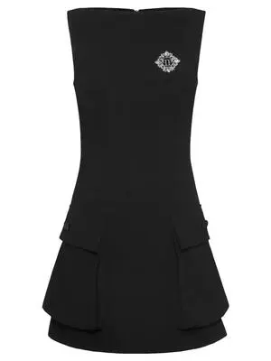 PHILIPP PLEIN Logo-Embellished Mini Dress