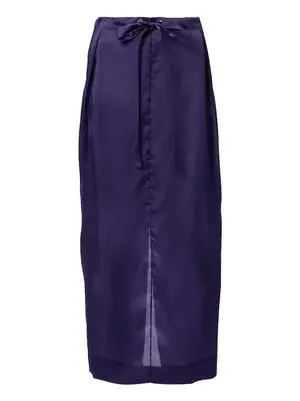 Khaite Chenton Silk Organza Maxi Skirt - Blue