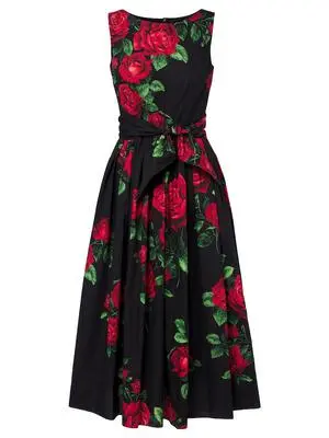 Dolce & Gabbana Floral Cotton Midi Dress - Multicoloured