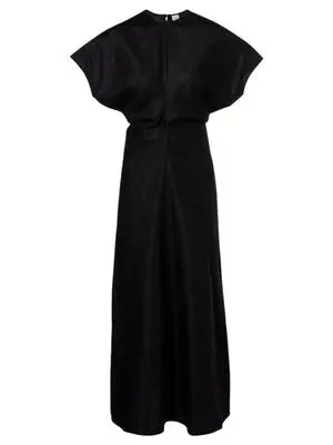 TOTEME Gathered Maxi Dress - Black