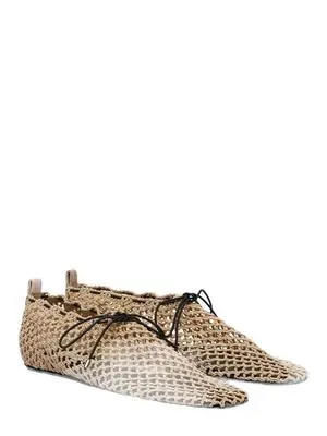 TOTEME Crochet Flats - Beige