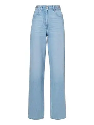 Versace High-rise Wide-leg Jeans - Blue
