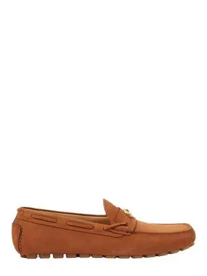 Valentino Garavani Vlogo Suede Driver Shoes - Brown