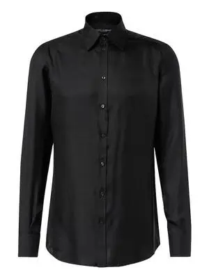 Dolce & Gabbana Martini Silk Twill Shirt - Black