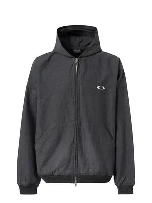 Balenciaga Trompe L-oeil Denim Hoodie - Grey