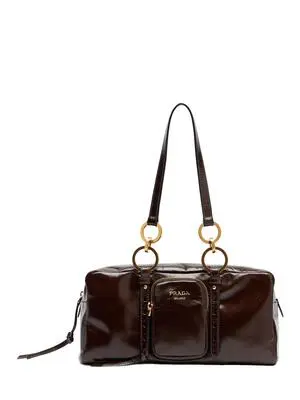 PRADA Dangle Medium Leather Shoulder Bag