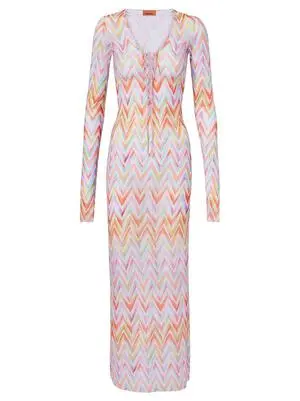 Missoni Chevron Tulle Dress - Multicoloured
