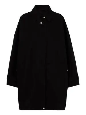 TOTEME Oversized Cotton Coat - Black