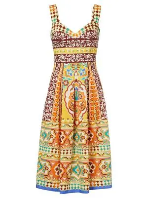 Etro Printed Cotton Midi Dress - Multicoloured