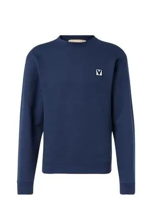 Valentino Garavani Vlogo Cotton Jersey Sweatshirt - Blue