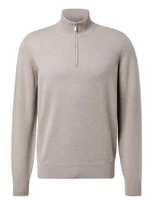 Brunello Cucinelli Cashmere Half-zip Sweater - Brown
