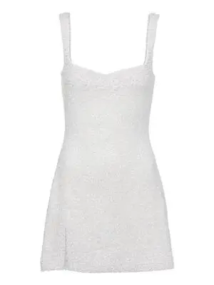 CLIO PEPPIATT Bridal Venus Embellished Mini Dress - White