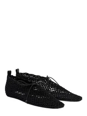 TOTEME Crochet Flats - Black