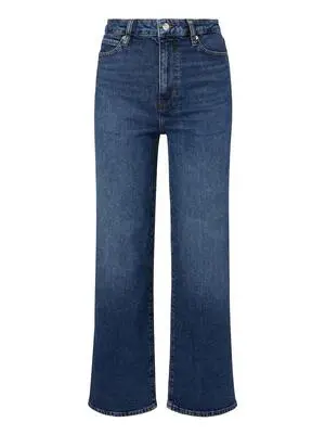 FRAME Wide-leg High-rise Jeans - Blue