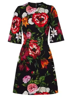 Dolce & Gabbana Floral Print Mini Dress - Multicoloured
