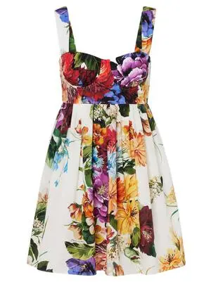 Dolce & Gabbana Floral Cotton Minidress - Multicoloured